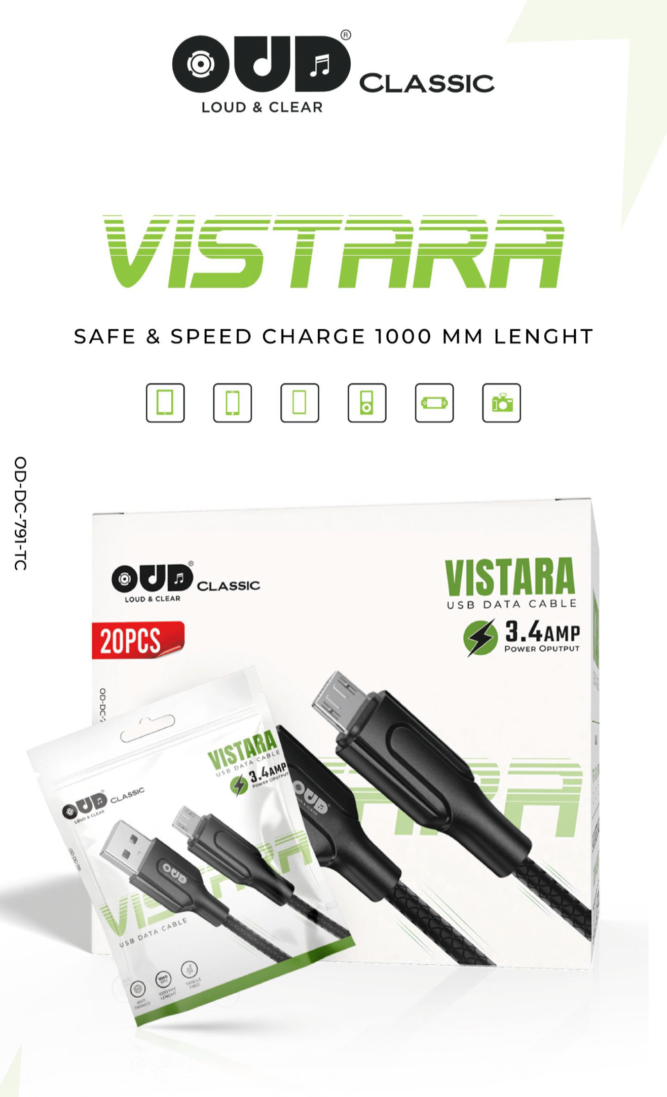 VISTARA OUD Classic Data Cable – Spare Lelo